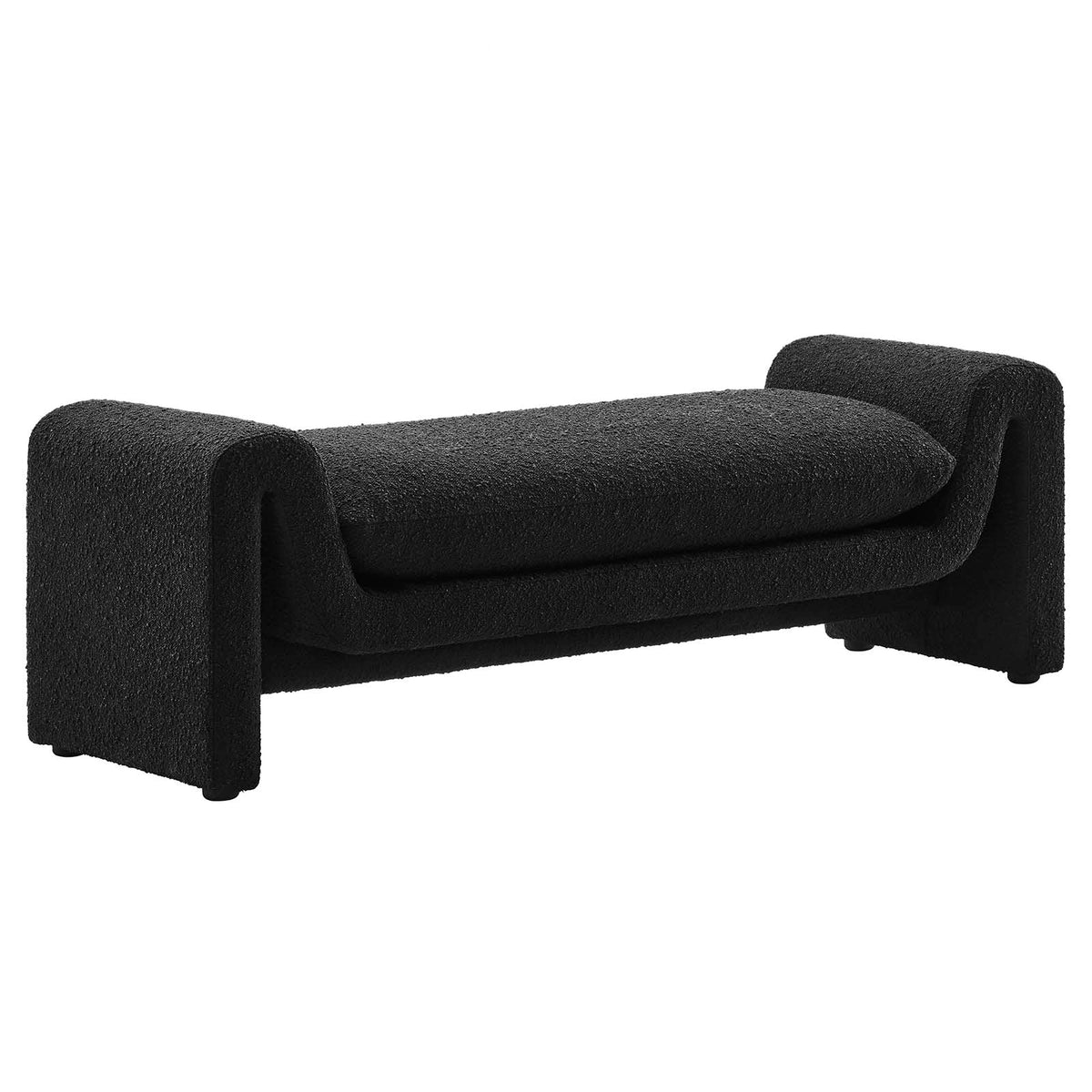 Veranda Bench in Black Boucle – Sillou