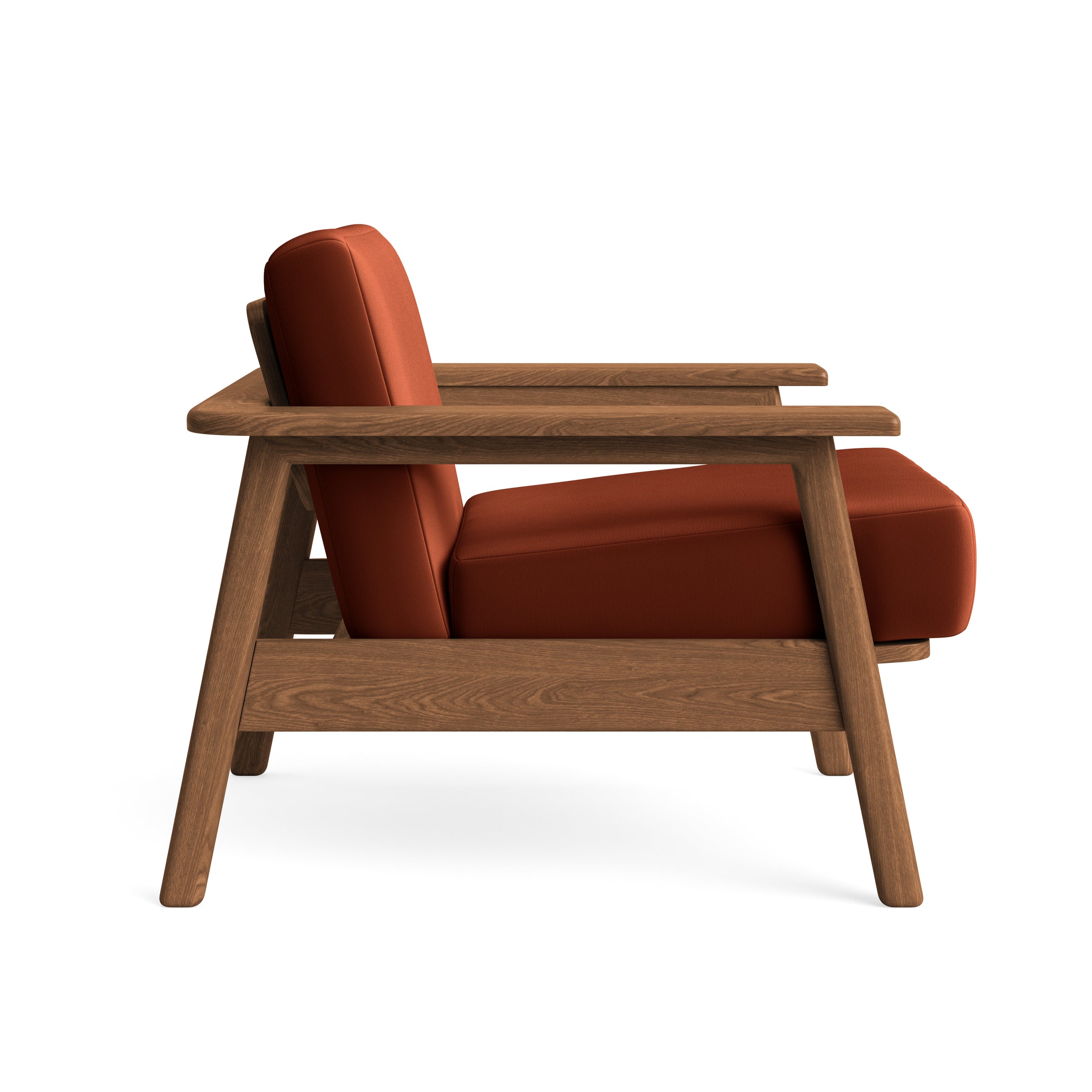 Mesa Lounge Chair in Espresso/Rust – Sillou